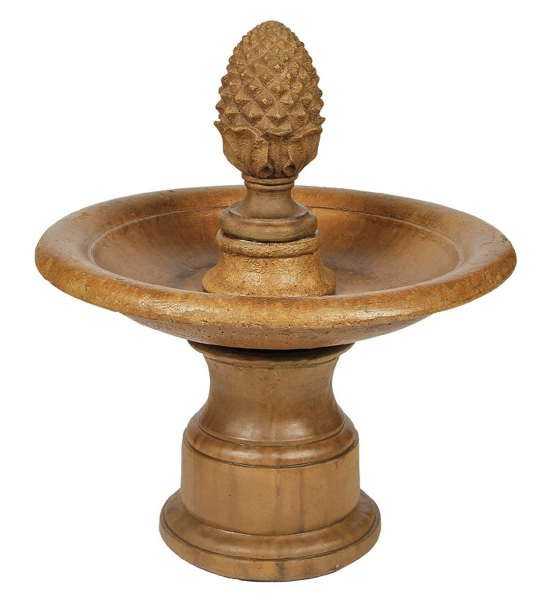Solid Rock Stoneworks Plain Pineapple Concrete Fountain- 39" Tall - Etsy