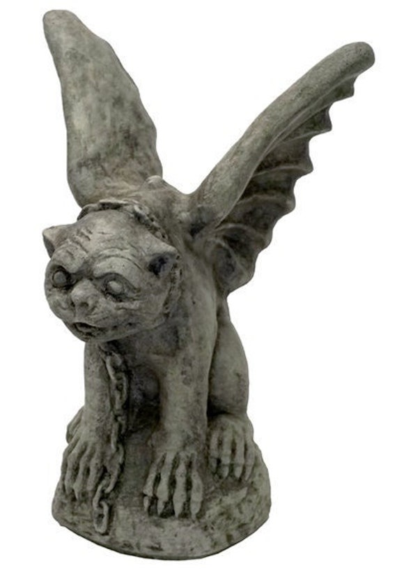 Solid Rock Stoneworks Small Gargoyle 13in Tall Preaged | Etsy