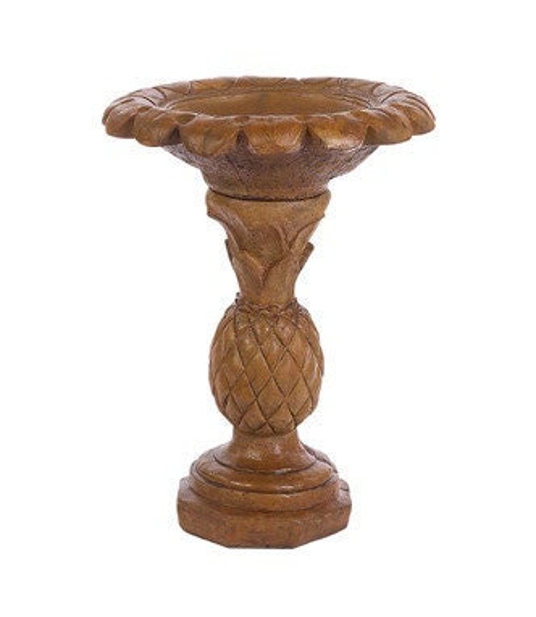 Solid Rock Stoneworks Pineapple Birdbath- 21in Tall- Autumn Wheat - Etsy