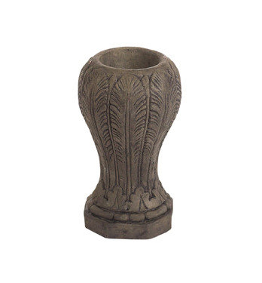 Solid Rock Stoneworks Memorial Vase- 11in Tall- Graphite - Etsy