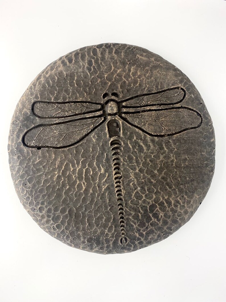 Solid Rock Stoneworks Round Dragonfly Stepping Stone - Etsy