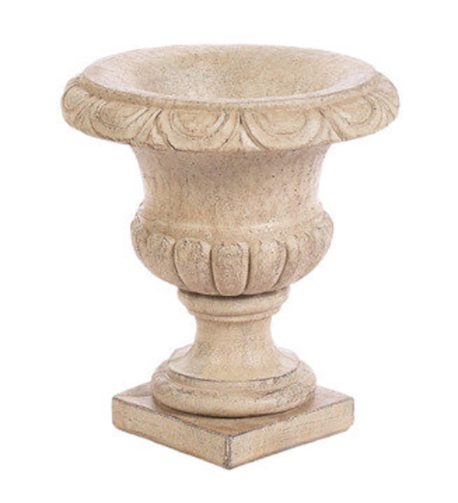 Solid Rock Stoneworks Egg and Dart Urn- 18in Tall- Desert Sand Brown - Etsy