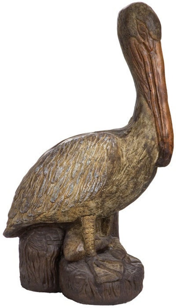 Solid Rock Stoneworks Pelican on Stump-lifelike 21 H X - Etsy