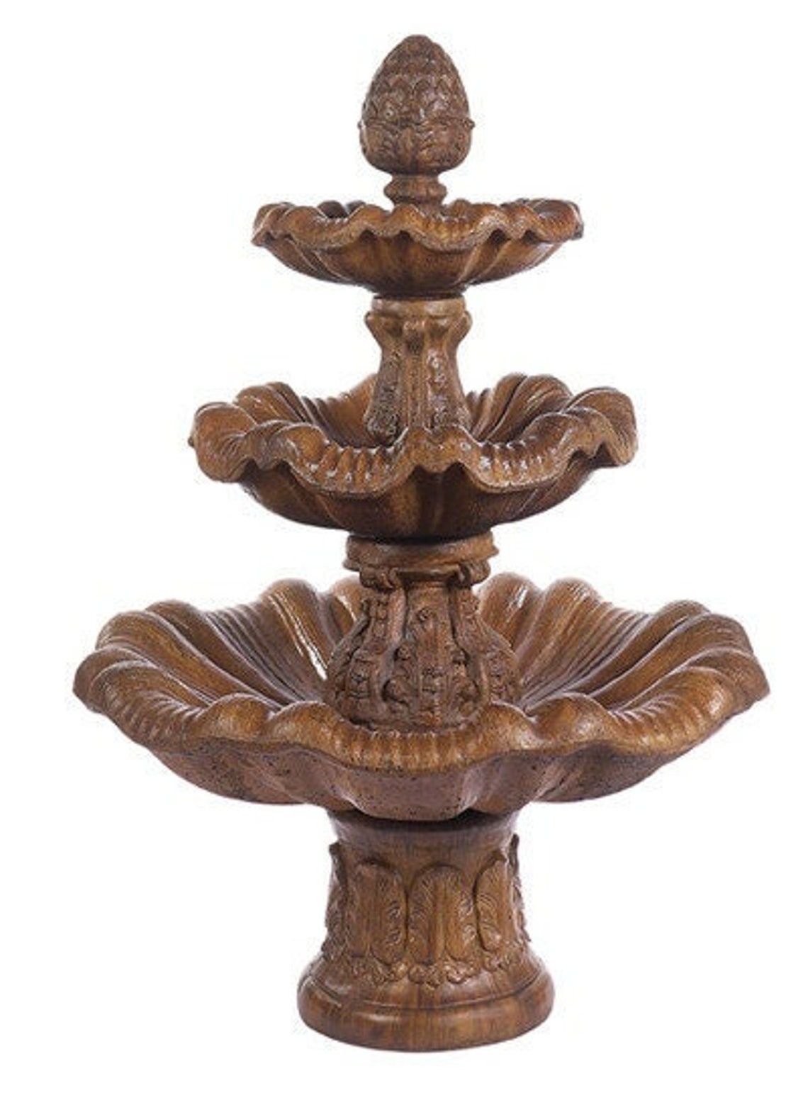 Solid Rock Stoneworks 3 Tier Pineapple- 54in Tall- Tobacco Rd - Etsy