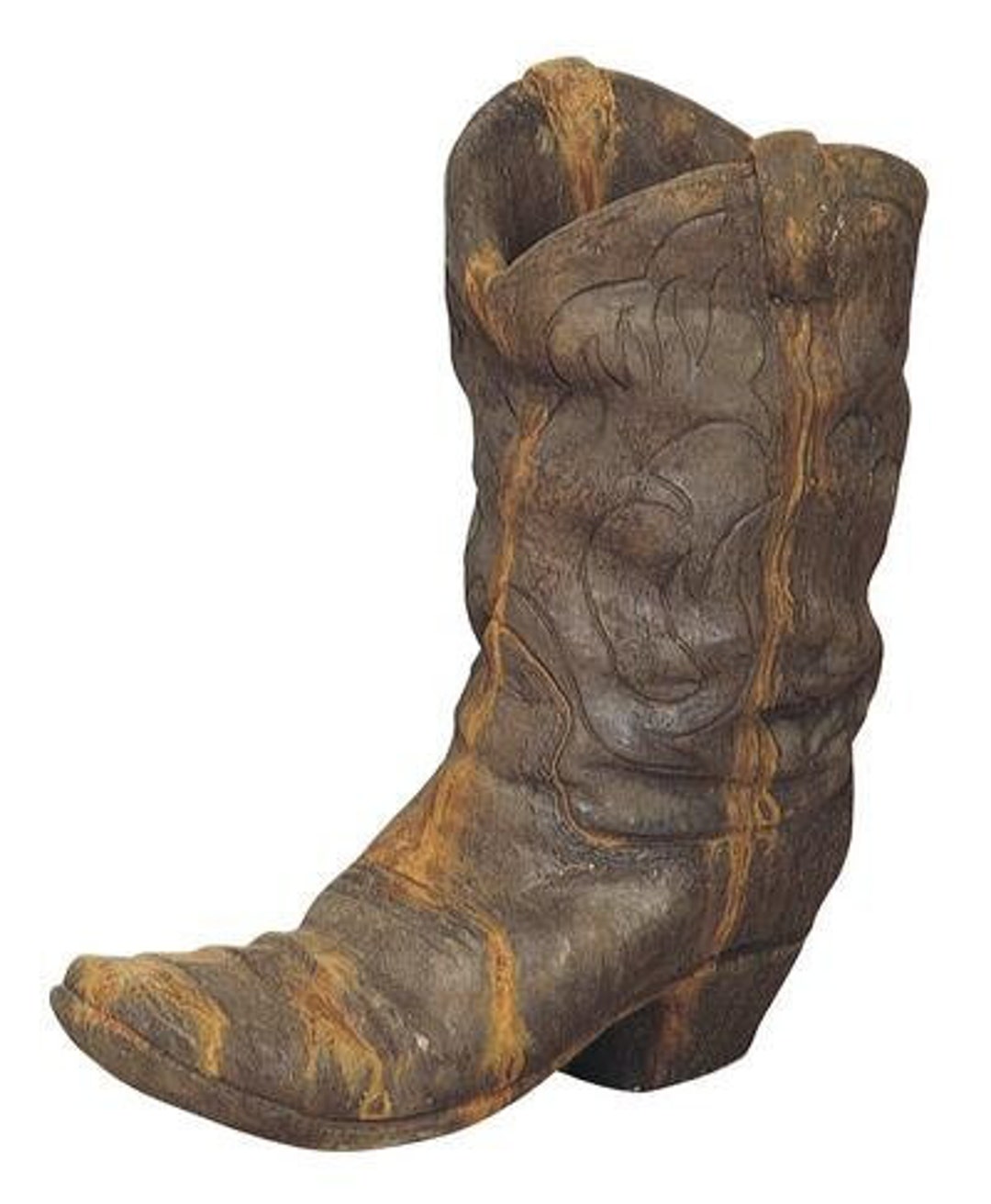 Solid Rock Stoneworks Western Boot Planter- 21in Tall- Rust - Etsy