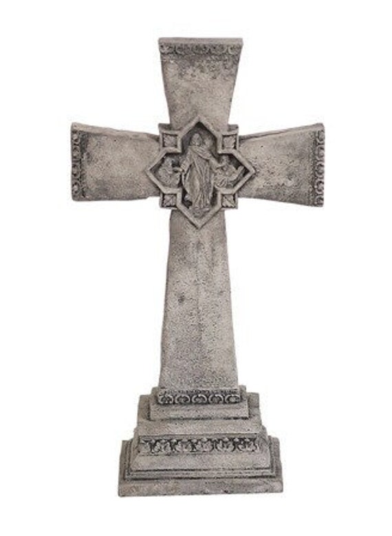 Solid Rock Stoneworks Cross of Jesus 20in Tall Preaged | Etsy