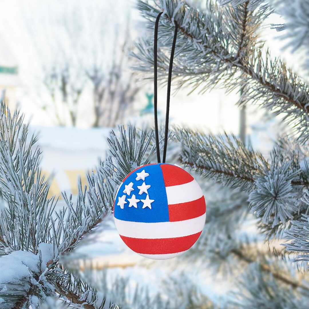 Coolballs USA American Flag Christmas Tree Holiday Ornament handmade - Etsy