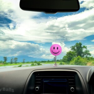 Happyballs Happy Pink Smiley Face Car Antenna Topper / Auto | Etsy