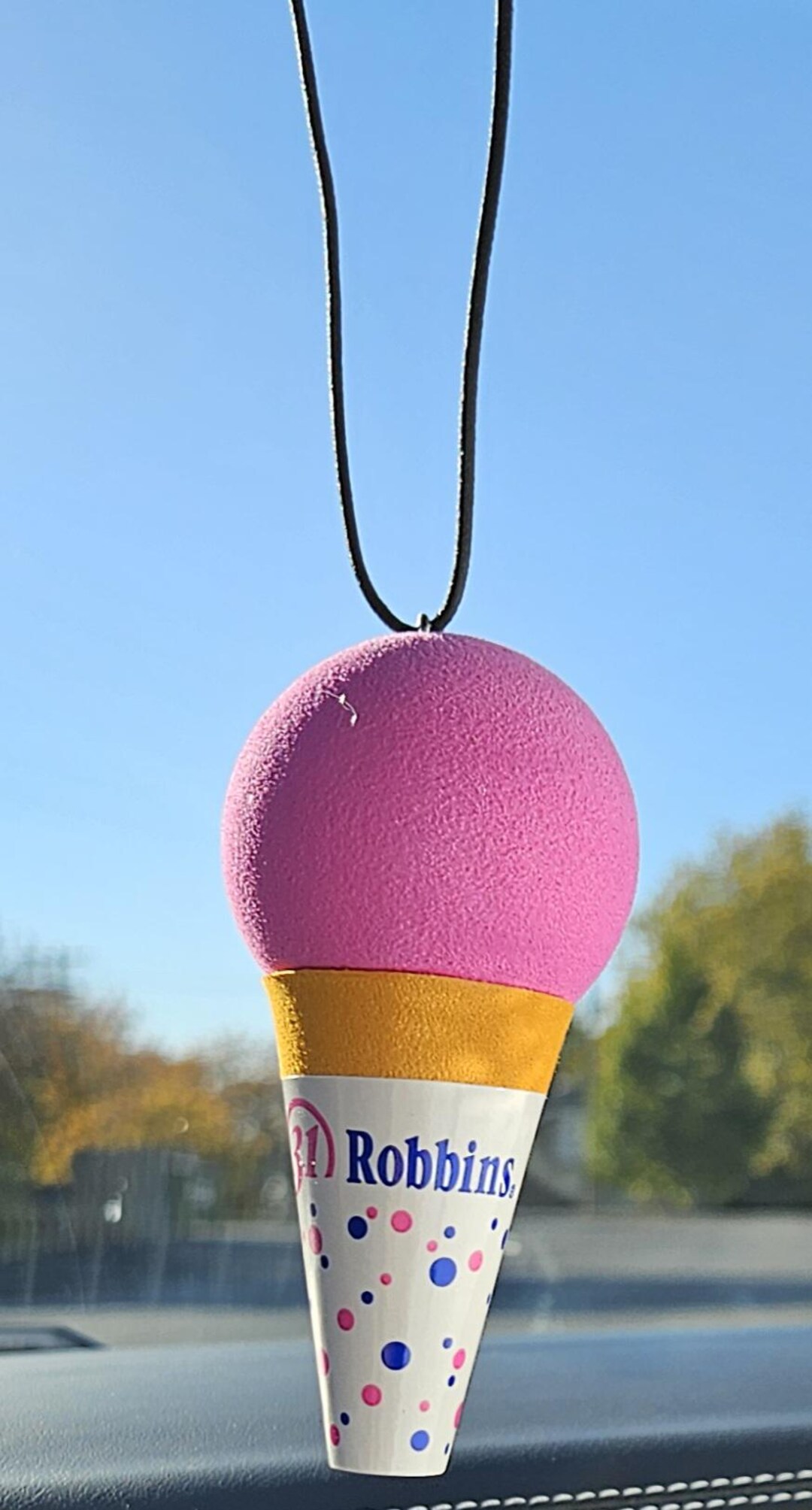 NIP Vintage Collectible Baskin Robbins Ice Cream Cone Rear-view Mirror ...