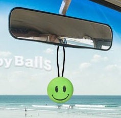 Happyballs Happy Green Smiley Face Car Antenna Topper / Auto | Etsy