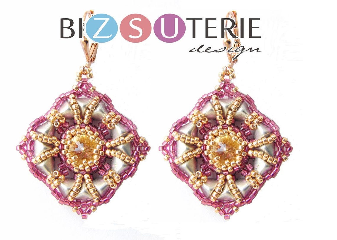 June Earrings - Instant Download Beading Pattern With Superkhéops Par ...