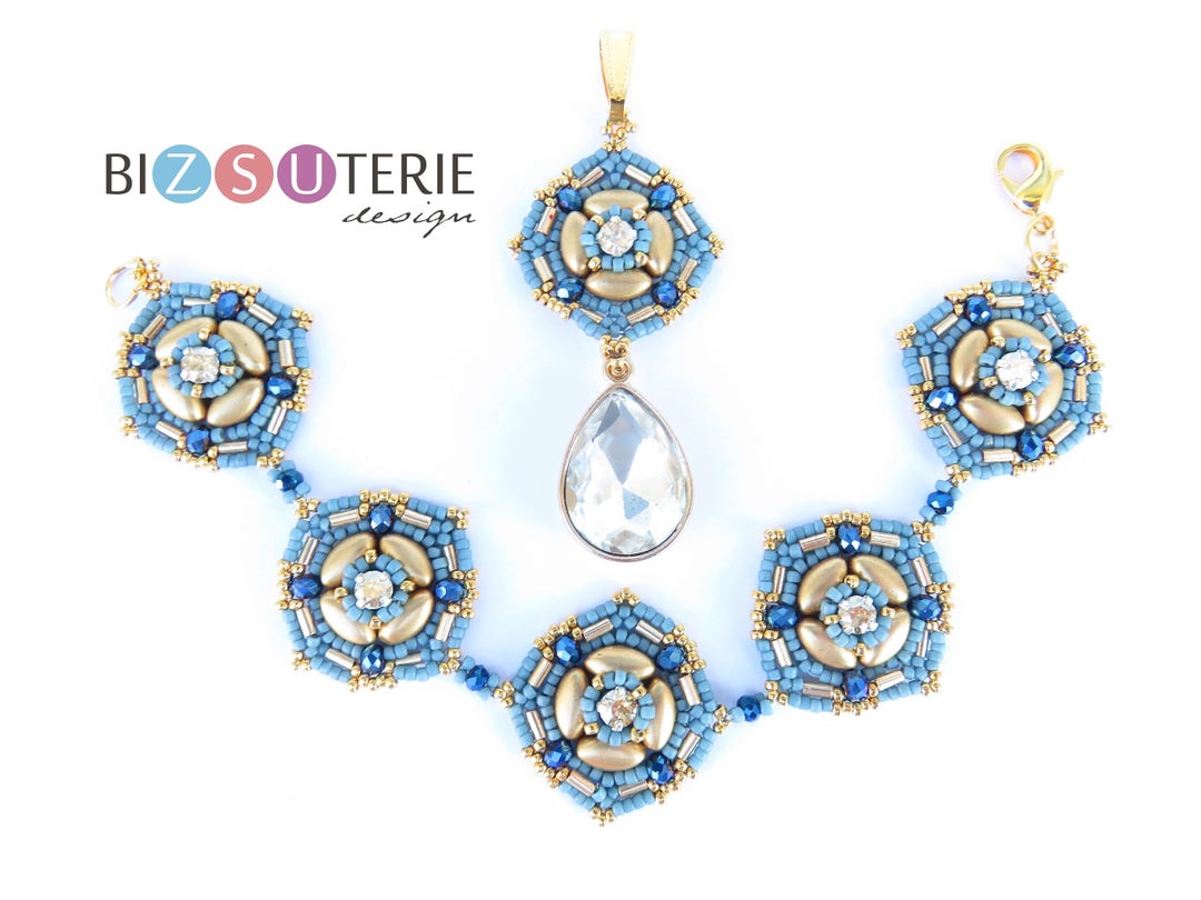 Angie Set - Instant Download Beading Pattern With Irisduo Beads - Etsy