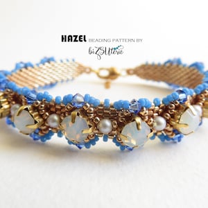 Hazel Bracelet - Instant Download DIY Beading Pattern, Tutorial in ...
