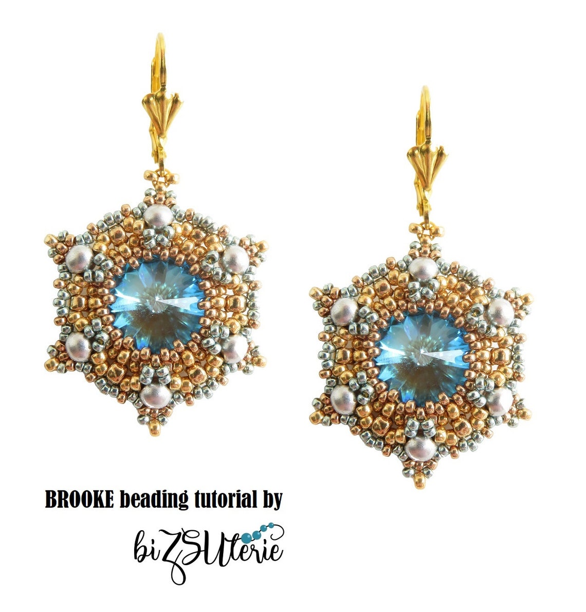 Brooke Earrings - Instant Download DIY Beading Pattern, Tutorial in ...