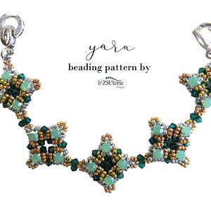 Yara Set - DIY Instant Download Beading Pattern With Chaton Montees ...