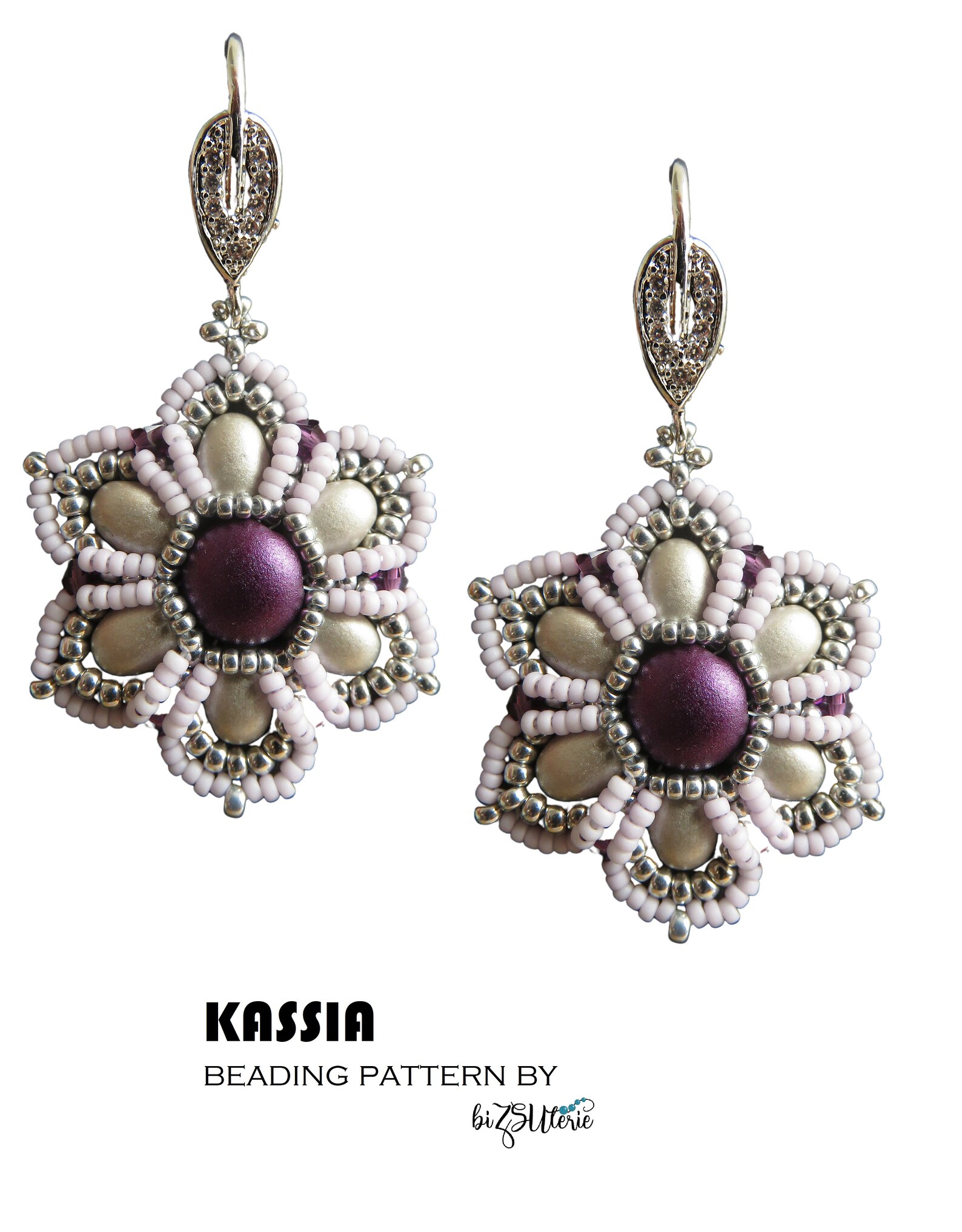 Kassia Earrings Instant Download DIY Beading Pattern - Etsy