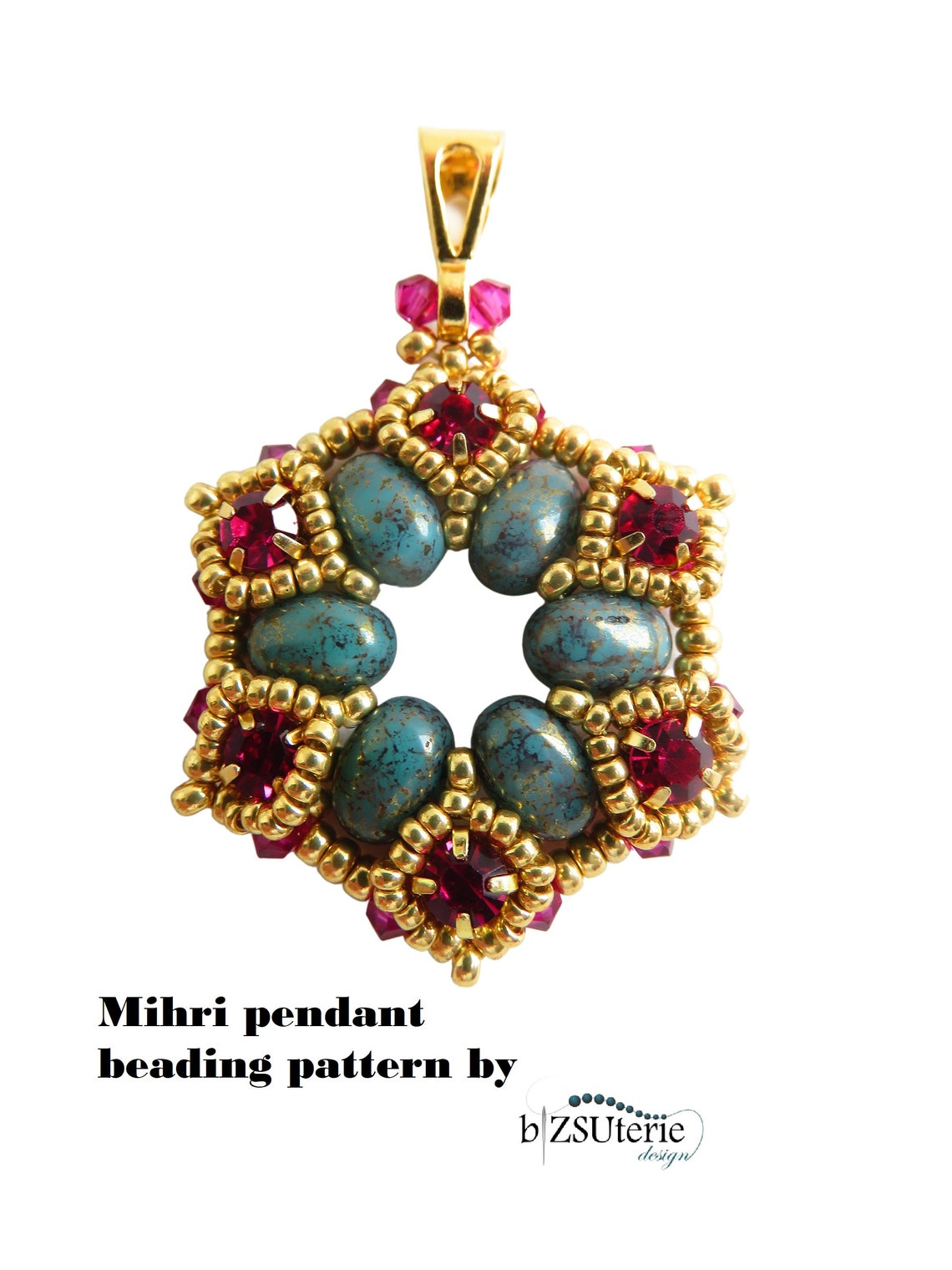 Mihri Pendant- DIY Instant Download Beading Pattern With Samos Par Puca ...