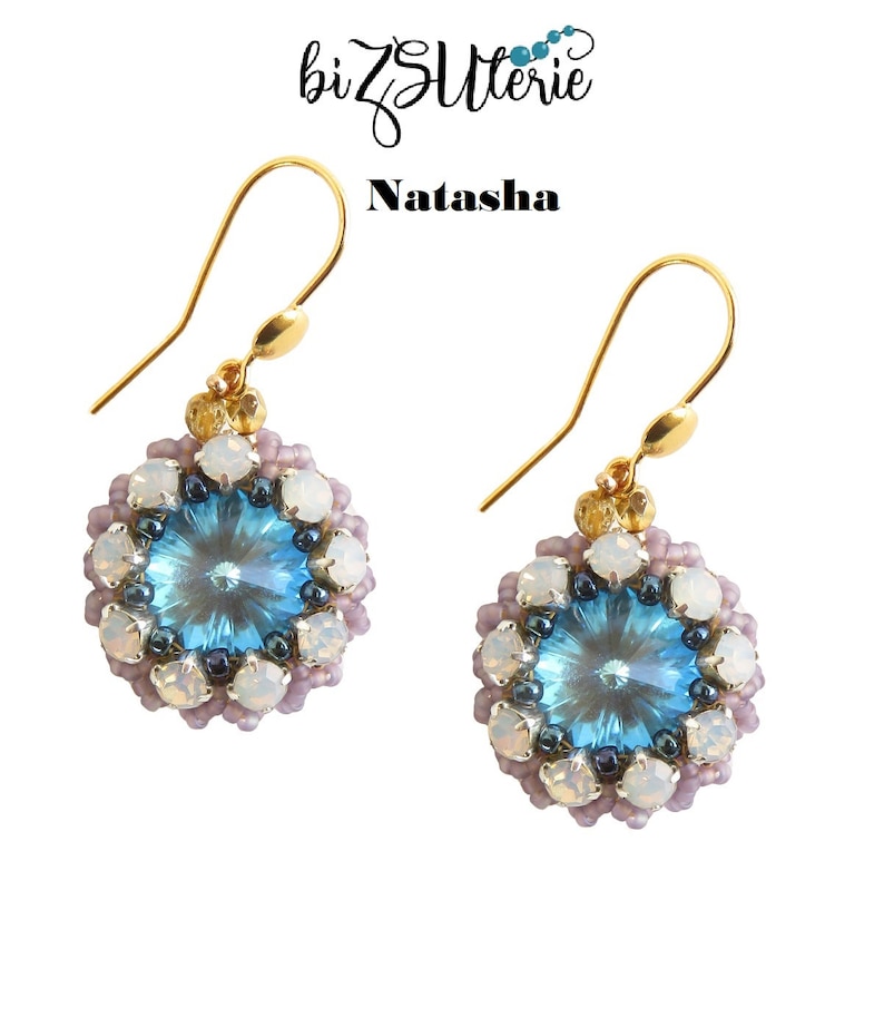 Natasha Earrings- Instant Download DIY Beading Pattern/tutorial in ...