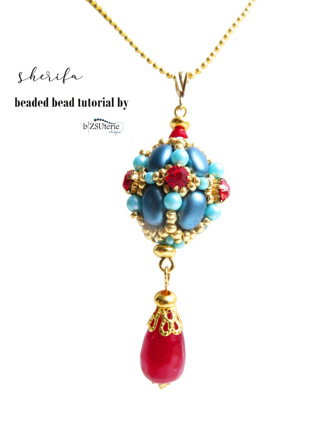 Sherifa Beaded Bead - Instant Download DIY Beading Tutorial/pattern in ...