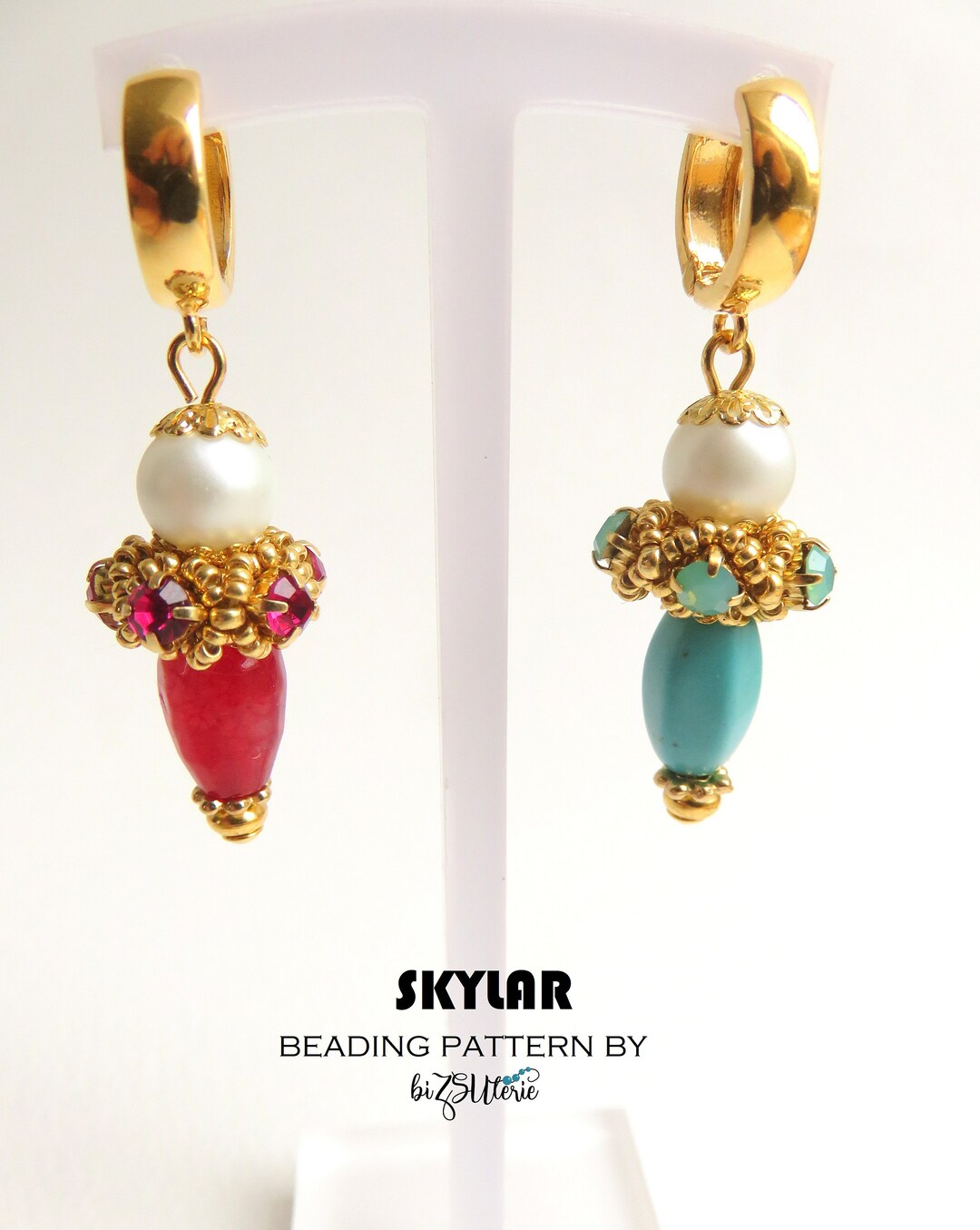 Skylar Beaded Rondelle - Instant Download DIY Beading Pattern, Tutorial ...