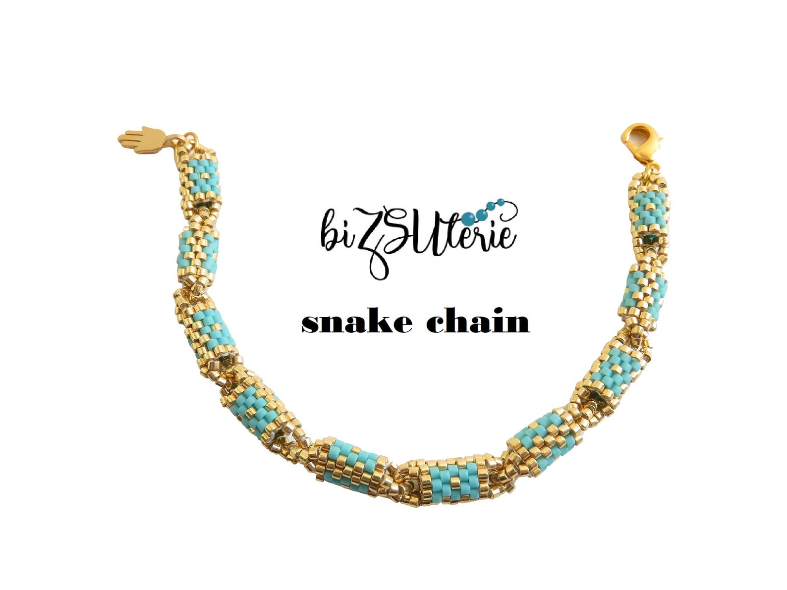 Snake Chain Bracelet Instant Download DIY Beading Pattern/tutorial in ...