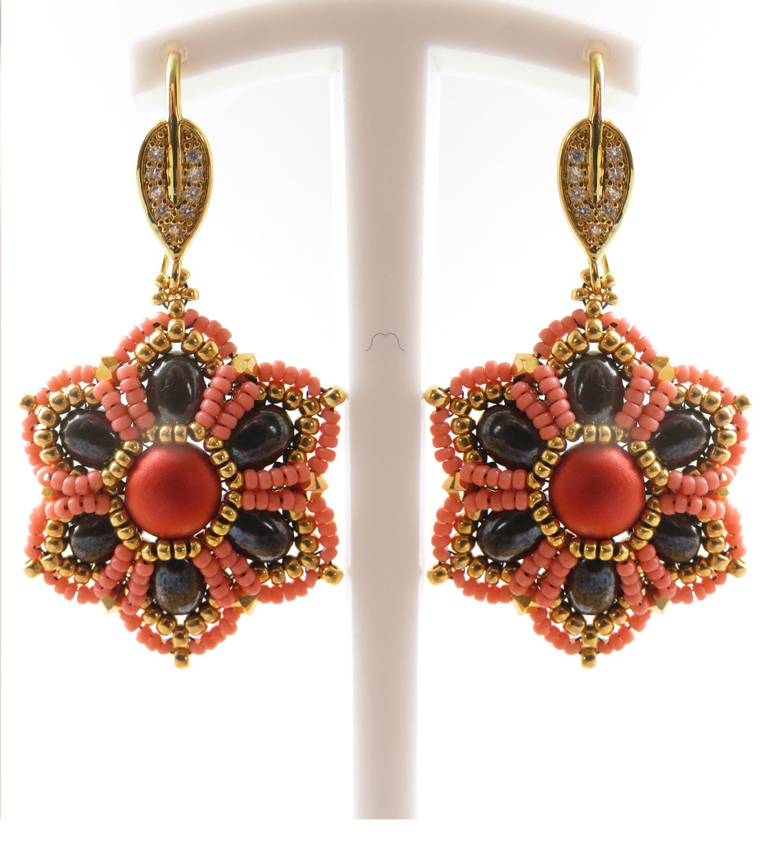Kassia Earrings Instant Download DIY Beading Pattern - Etsy