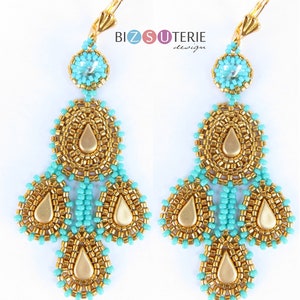 Amber Tear Set - Instant Download Beading Pattern With Amos Par Puca ...