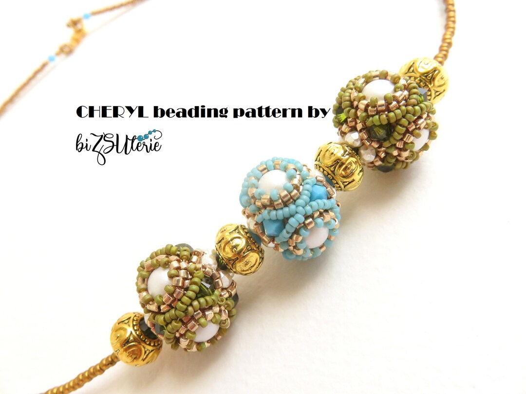 Cheryl Beaded Bead - Instant Download DIY Beading Pattern/tutorial in ...