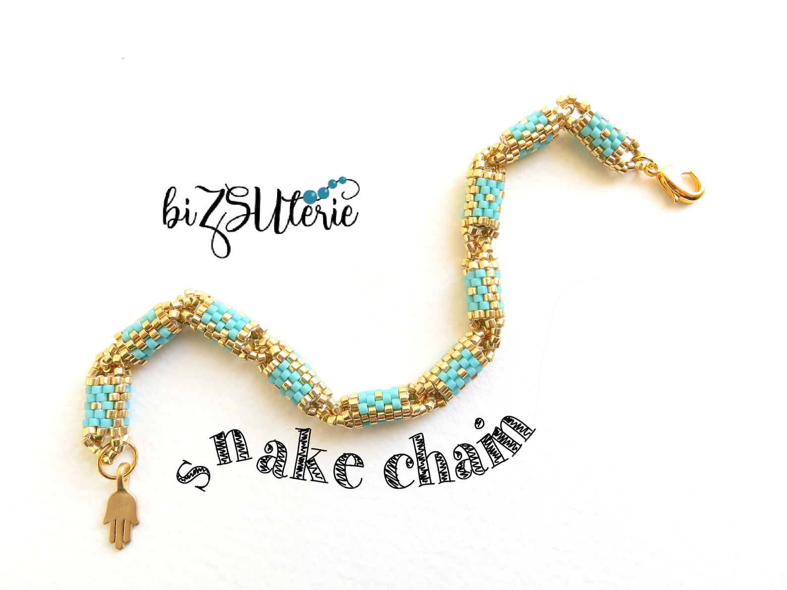 Snake Chain Bracelet Instant Download DIY Beading Pattern/tutorial in ...