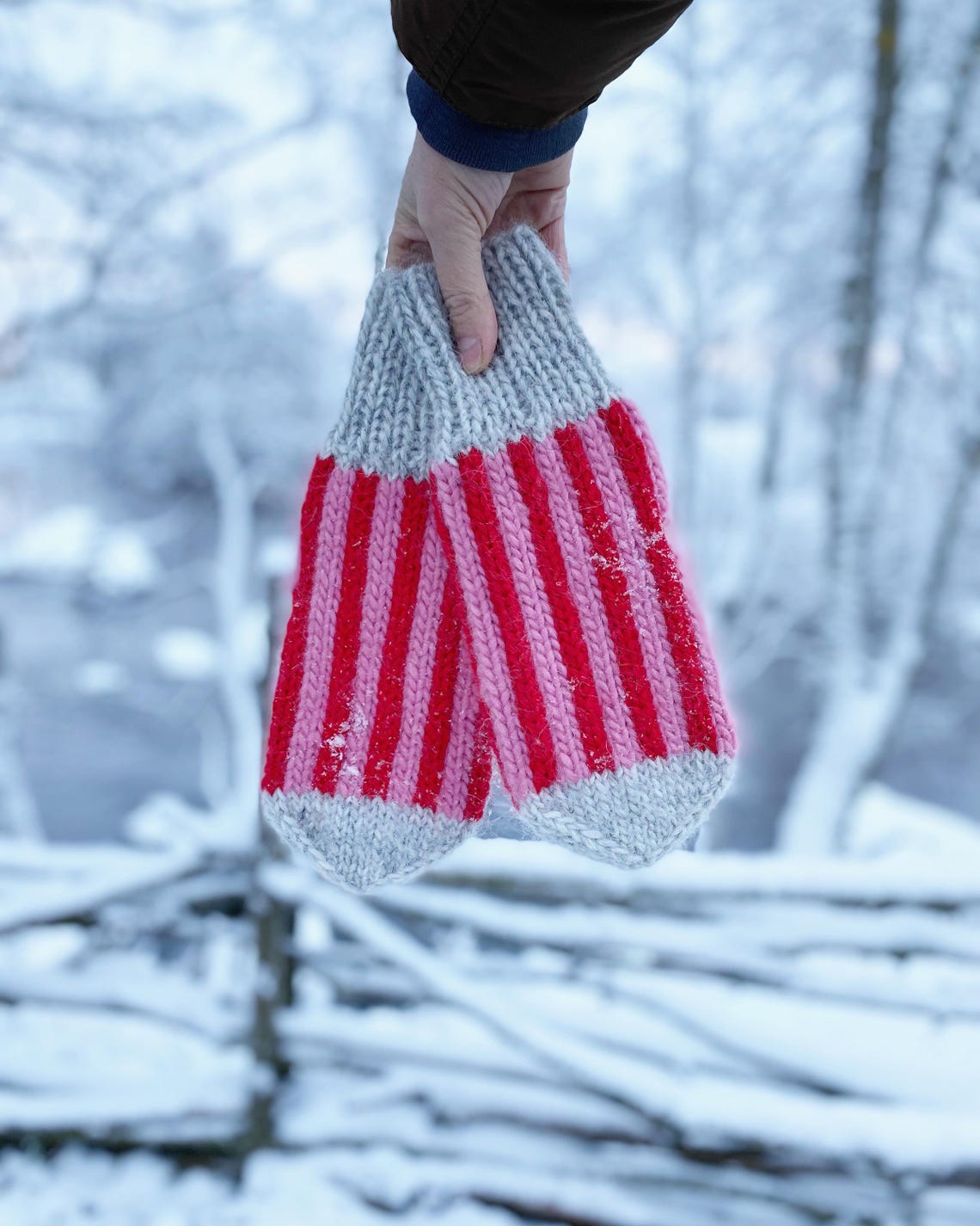 Pastel Mittens (EN) - English Knitting Pattern - Scrap Yarn Knitting ...