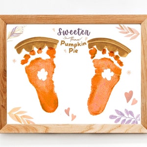 Sweeter Than Pumpkin Pie Footprint Craft / Thanksgiving Fall Autumn ...
