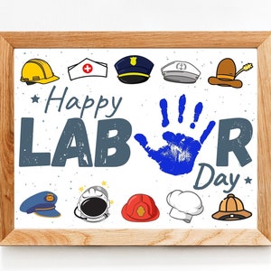 Labor Day Handprint Art / USA America American Professions - Etsy