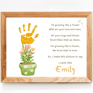 I'm Growing Like a Flower / Hand Handprint Art / Kids Baby - Etsy