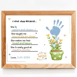 Mother's Day Printable / Kids' Handprint Keepsake / Crafts for Pre-k ...