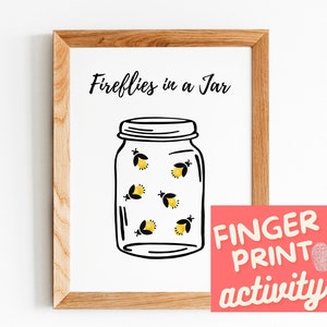 Firefly Fingerprint Art, Fingerprint Craft, Firefly Kids Craft ...
