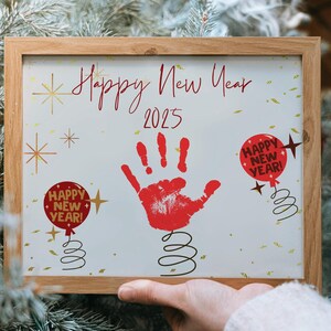 New Years 2025 Art Craft / New Year Poem Handprint Footprint Art / Baby ...