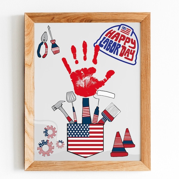 Labor Day Handprint - Etsy