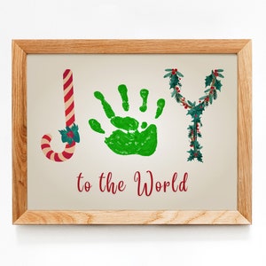JOY Handprint Craft / Printable Christmas Signs Personalized / DIY ...