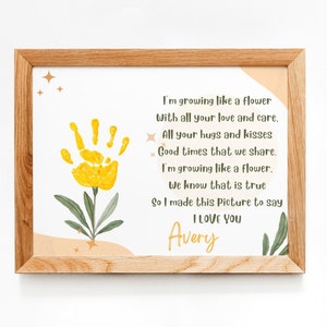 I'm Growing Like a Flower / Hand Handprint Art / Kids Baby - Etsy