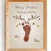 Christmas Footprint Reindeer / Xmas Handprint Footprint Art Craft ...