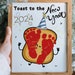 New Year Footprint Keepsake / Toast to the New Year Footprint Art ...