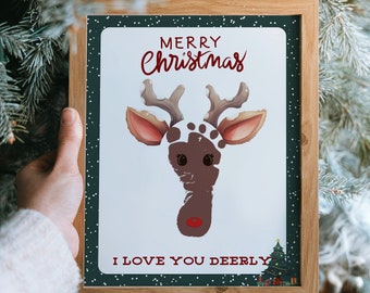 JOY Handprint Craft / Printable Christmas Signs Personalized / - Etsy