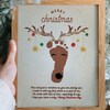 Christmas Footprint Reindeer / Xmas Handprint Footprint Art Craft ...