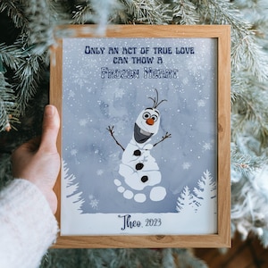 Snowman Footprint Art / Snowman DIY Craft / Christmas Keepsake Memory ...