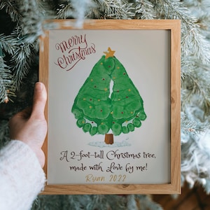 Christmas Poem / Merry Christmas Tree Footprint Handprint / Easy DIY ...