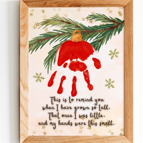 Christmas Handprint Poem / Everlasting Mistletoe / Xmas - Etsy