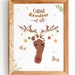 Christmas Footprint Reindeer / Xmas Handprint Footprint Art Craft ...