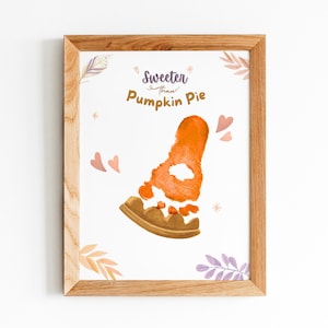 Sweeter Than Pumpkin Pie Footprint Craft / Thanksgiving Fall - Etsy