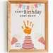 PERSONALIZED Happy Birthday Handprint Card / Birthday Keepsake for Aunt ...