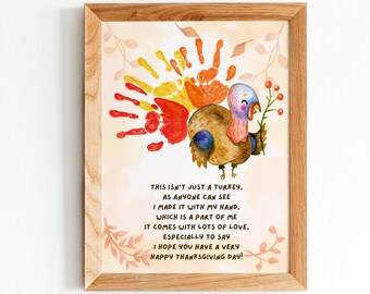 Fall Handprint Craft Thanksgiving Handprint Craft Toddler - Etsy